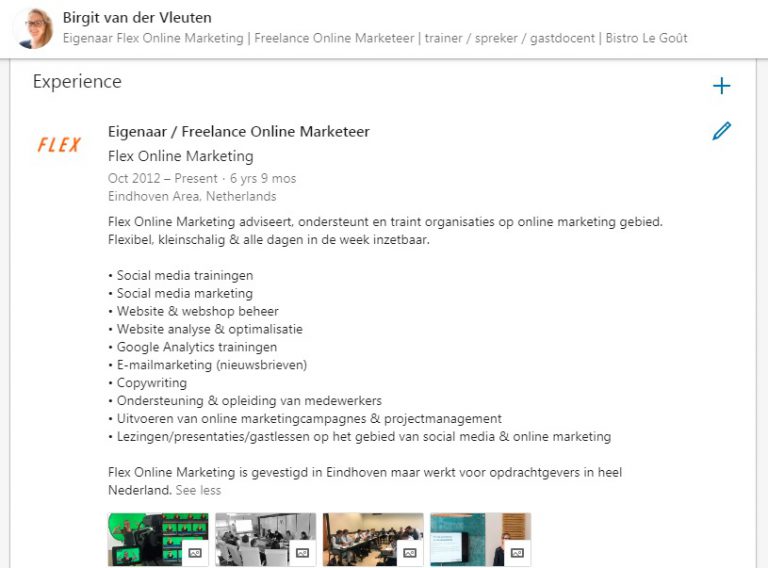Promoten van de LinkedIn bedrijfspagina - Flex Online Marketing